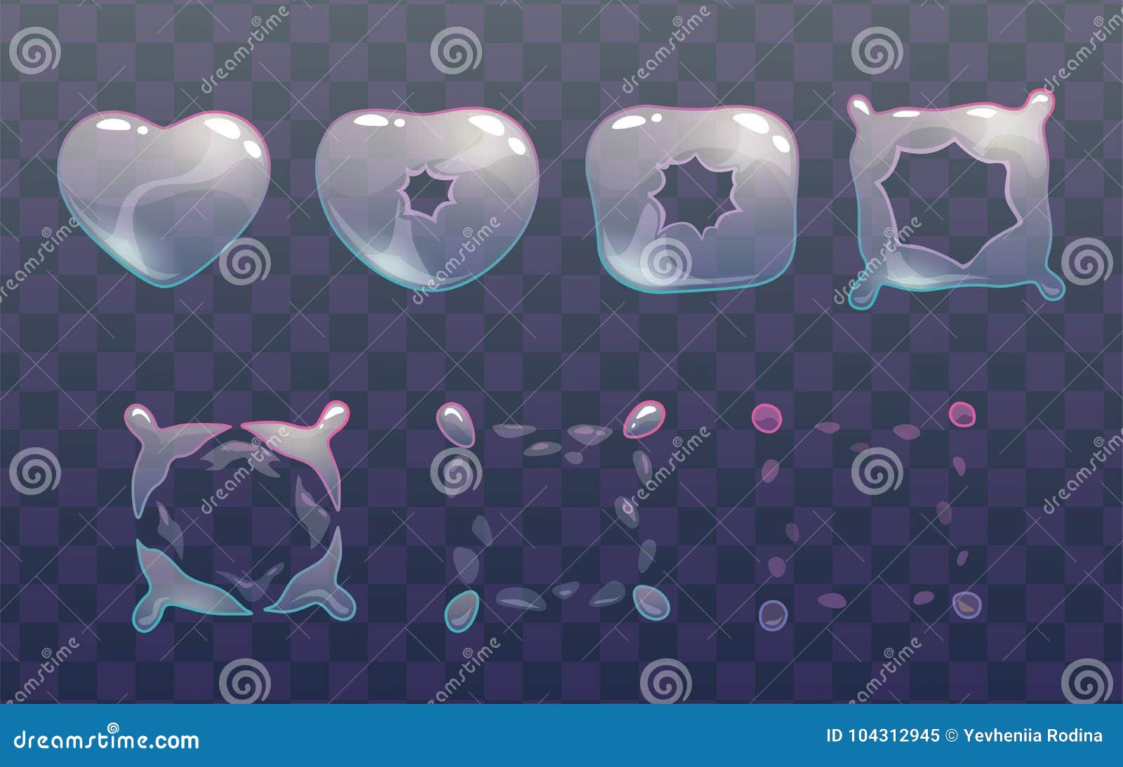 Bubble Burst Sprites For Animation Vector Illustration | CartoonDealer ...