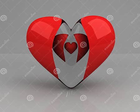 Transparent Heart with Two Hearts Inside Stock Illustration ...