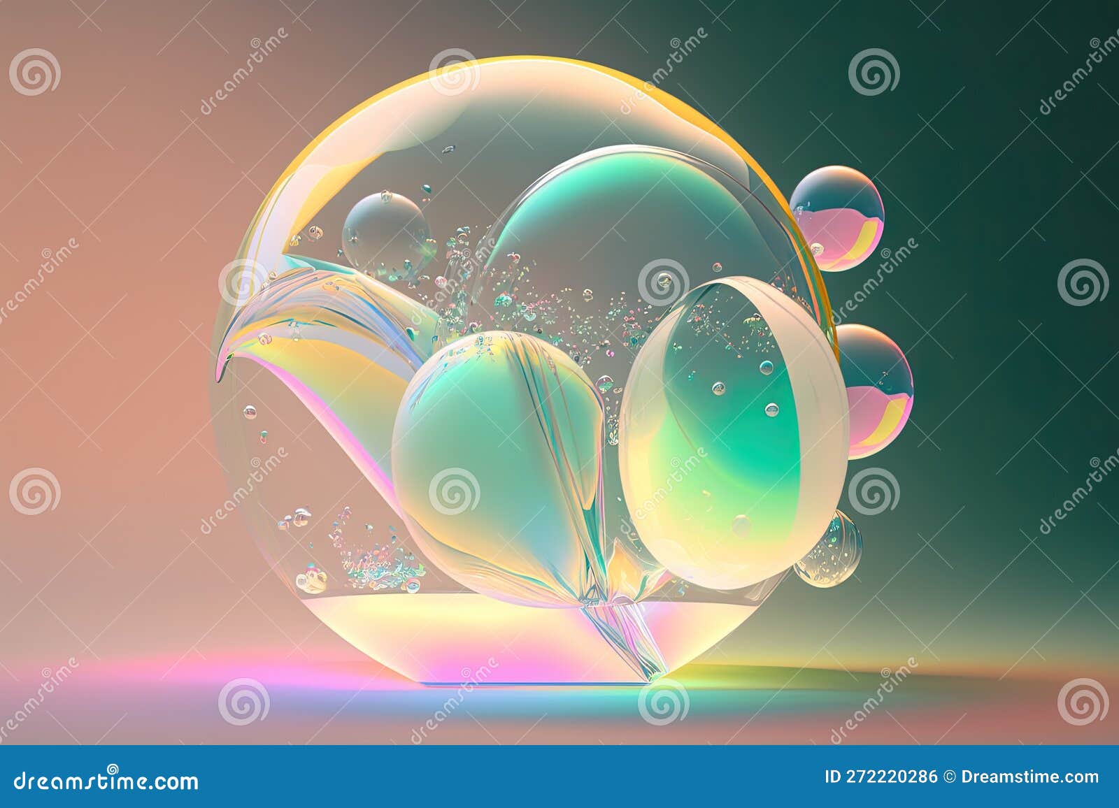 Transparent Helium Mixed with Pastel Colours. Generative AI Stock ...