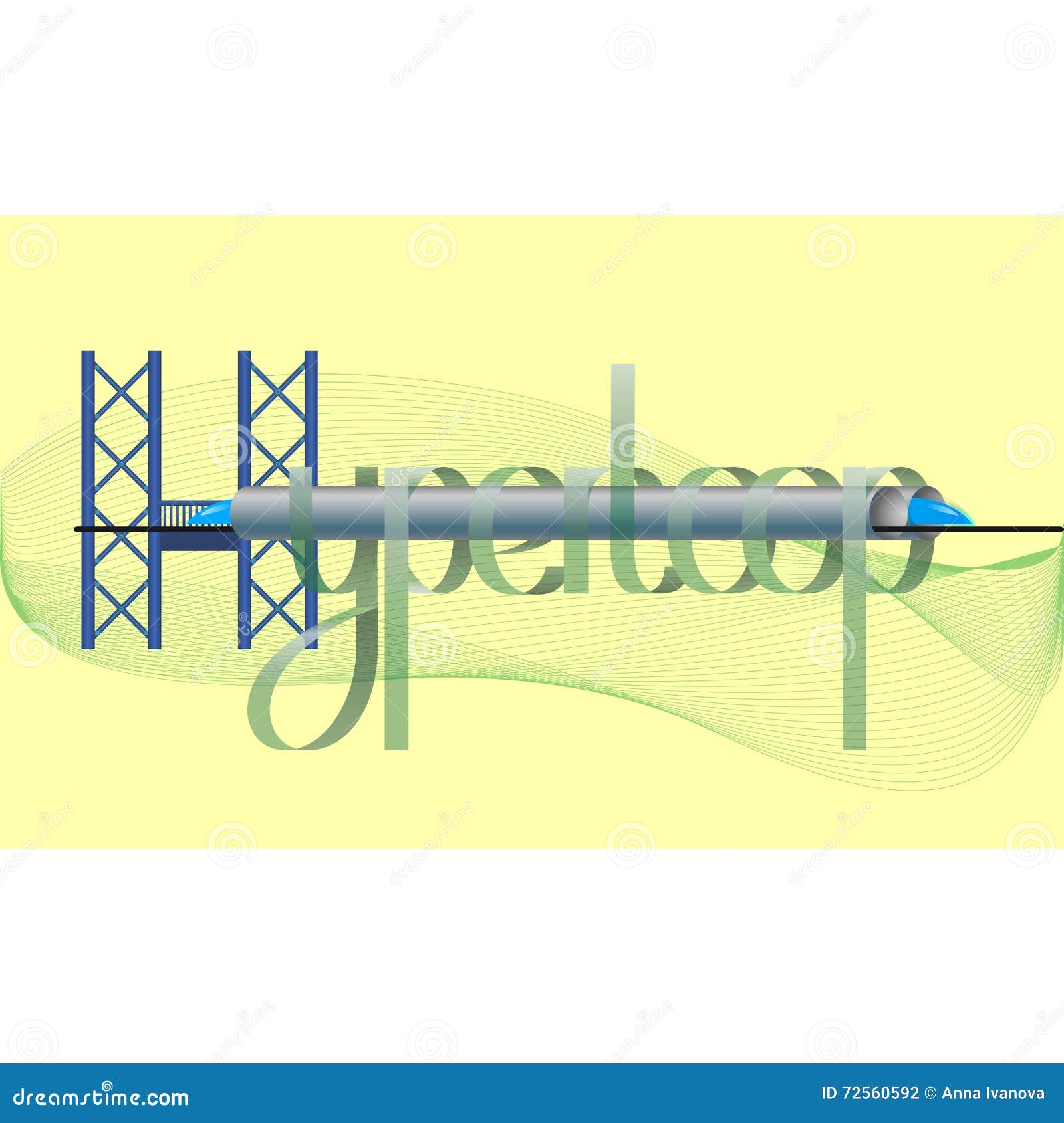 Transparent Hyperloop Futuristic Lettering Stock Illustration ...