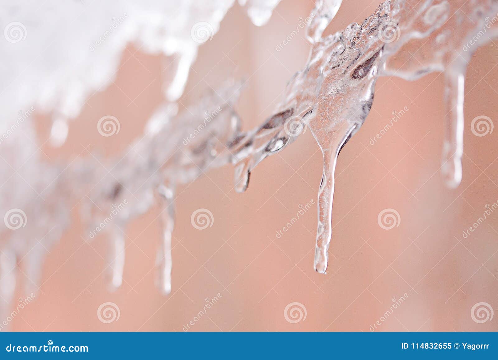 Icicles of Ice on a Warm Background Stock Image - Image of icicles ...