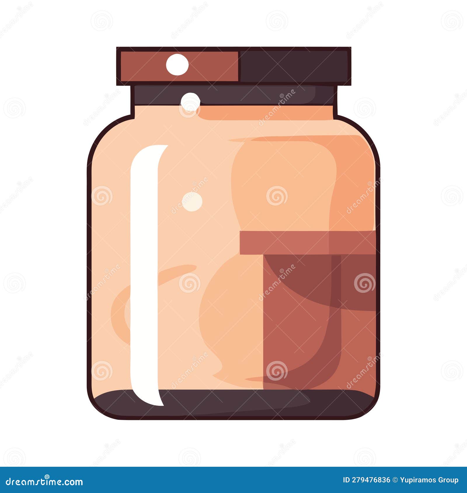 Transparent Jar with Red Top Stock Vector - Illustration of transparent ...