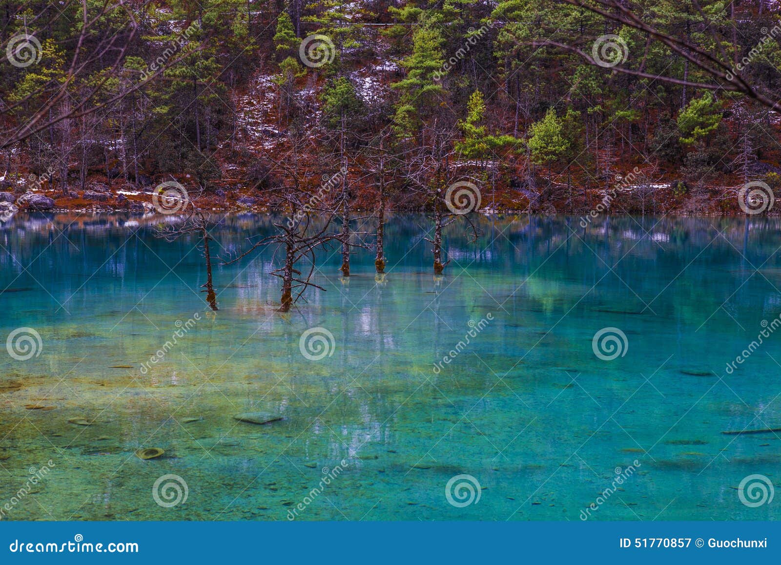 Transparent lake water stock image. Image of mountain - 51770857