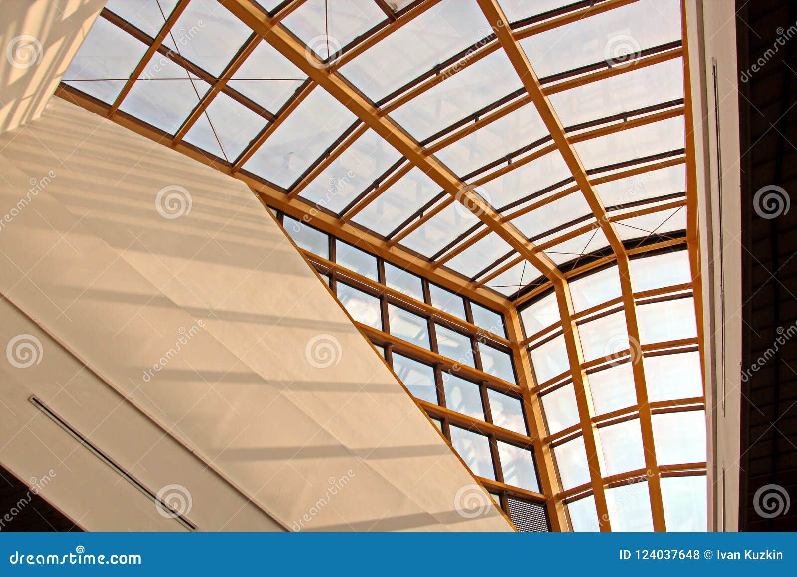 Transparent Large Windows in the Building Stock Photo - Image of ...