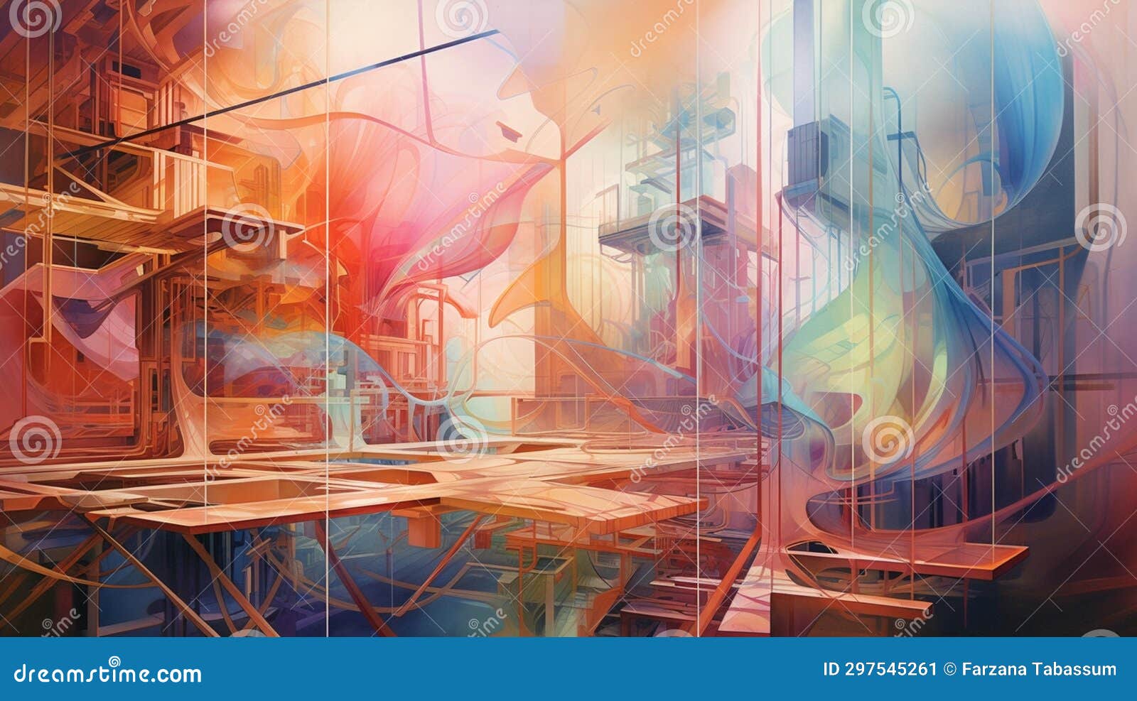 Transparent Layers of Energy Intersecting Abstract Background HD ...