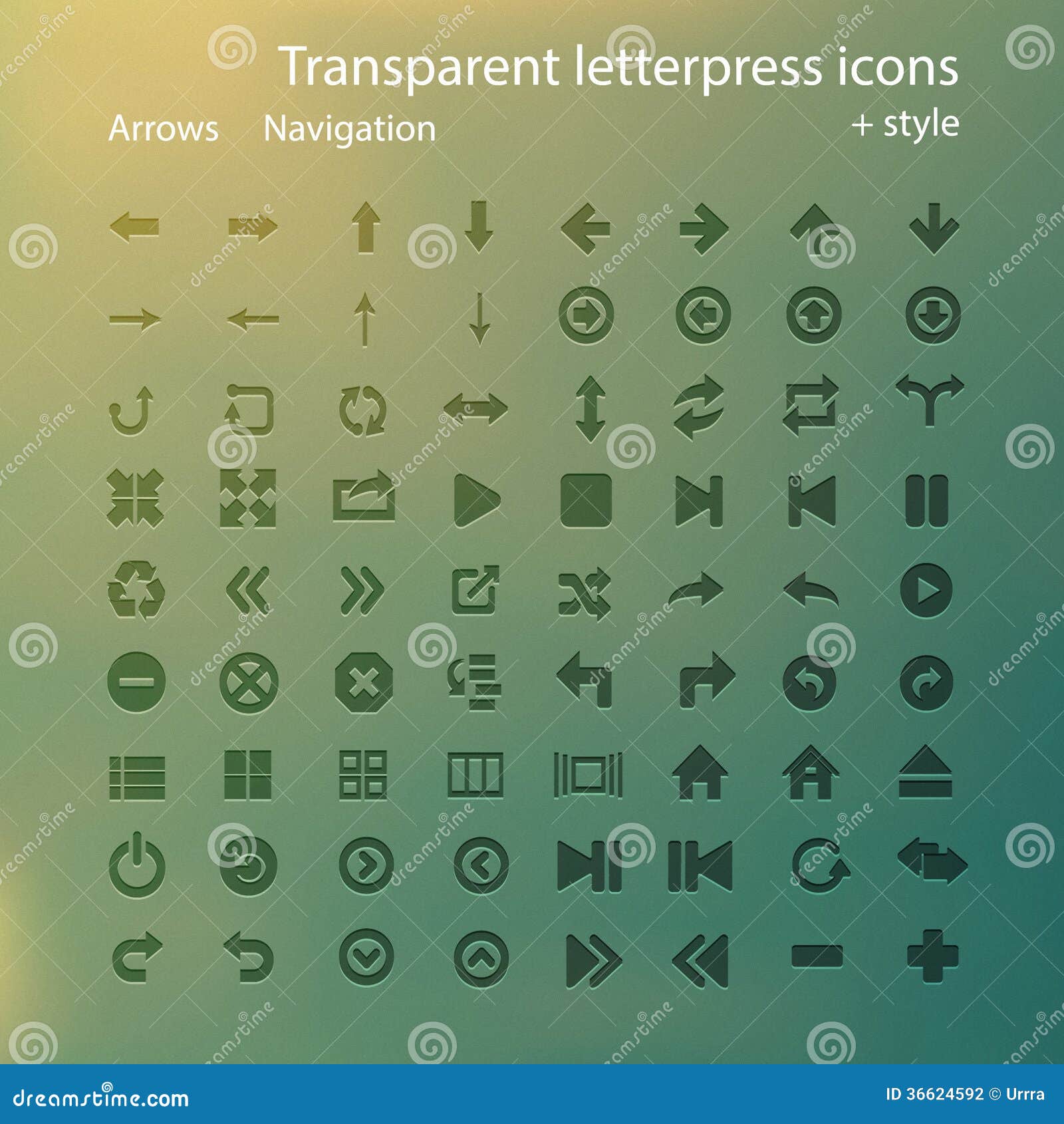 Transparent Letterpress Icons. Stock Vector - Illustration of learning ...