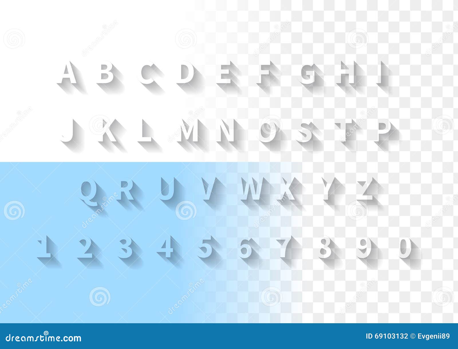 Transparent Letters Alphabet. White And Color Transparent Alphabet On ...