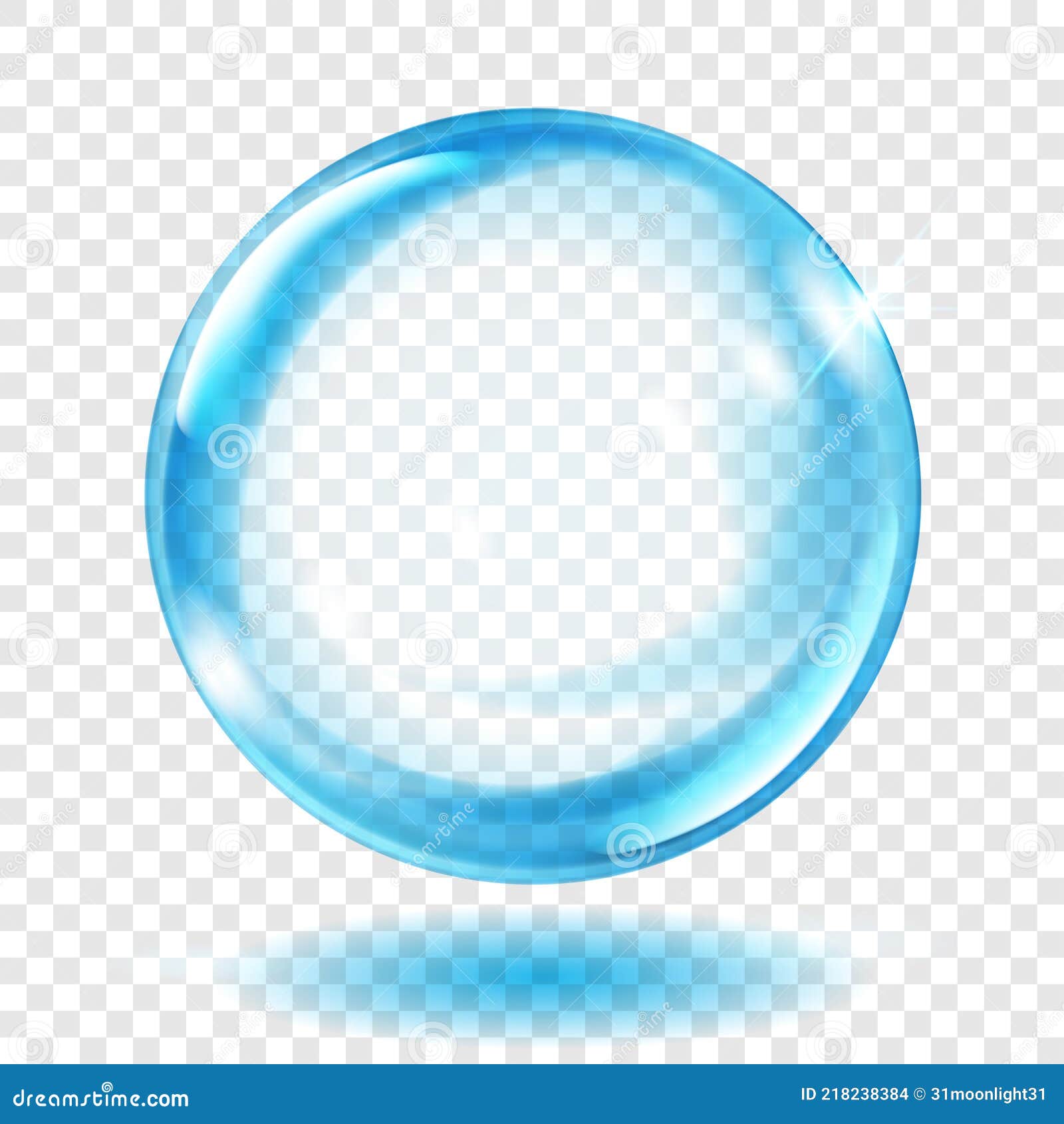 Transparent Light Blue Sphere Stock Vector - Illustration of decoration ...