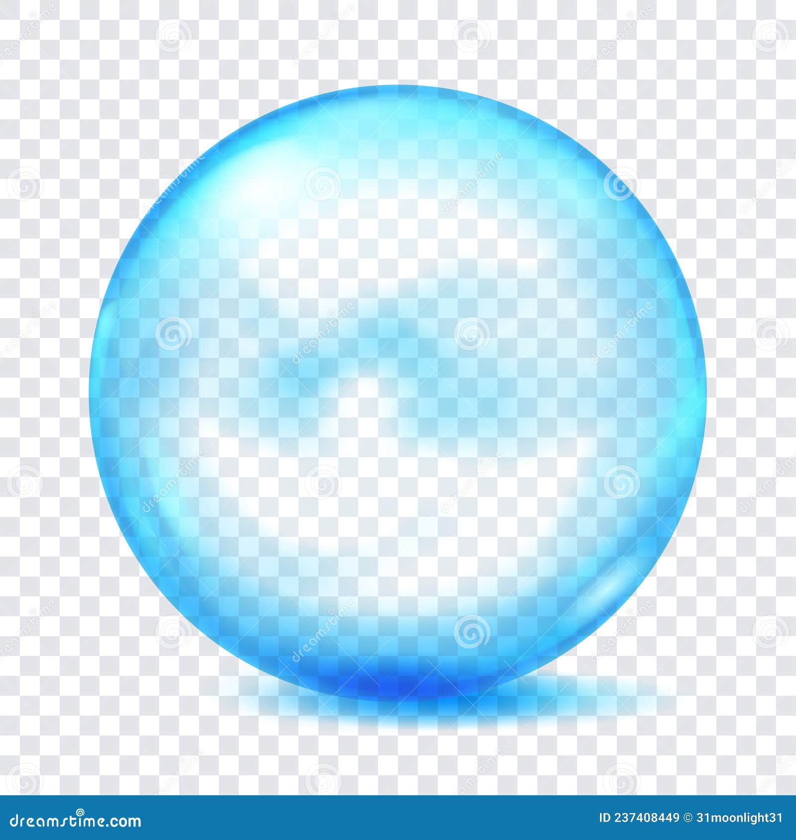 Transparent Light Blue Sphere Stock Vector - Illustration of bead ...