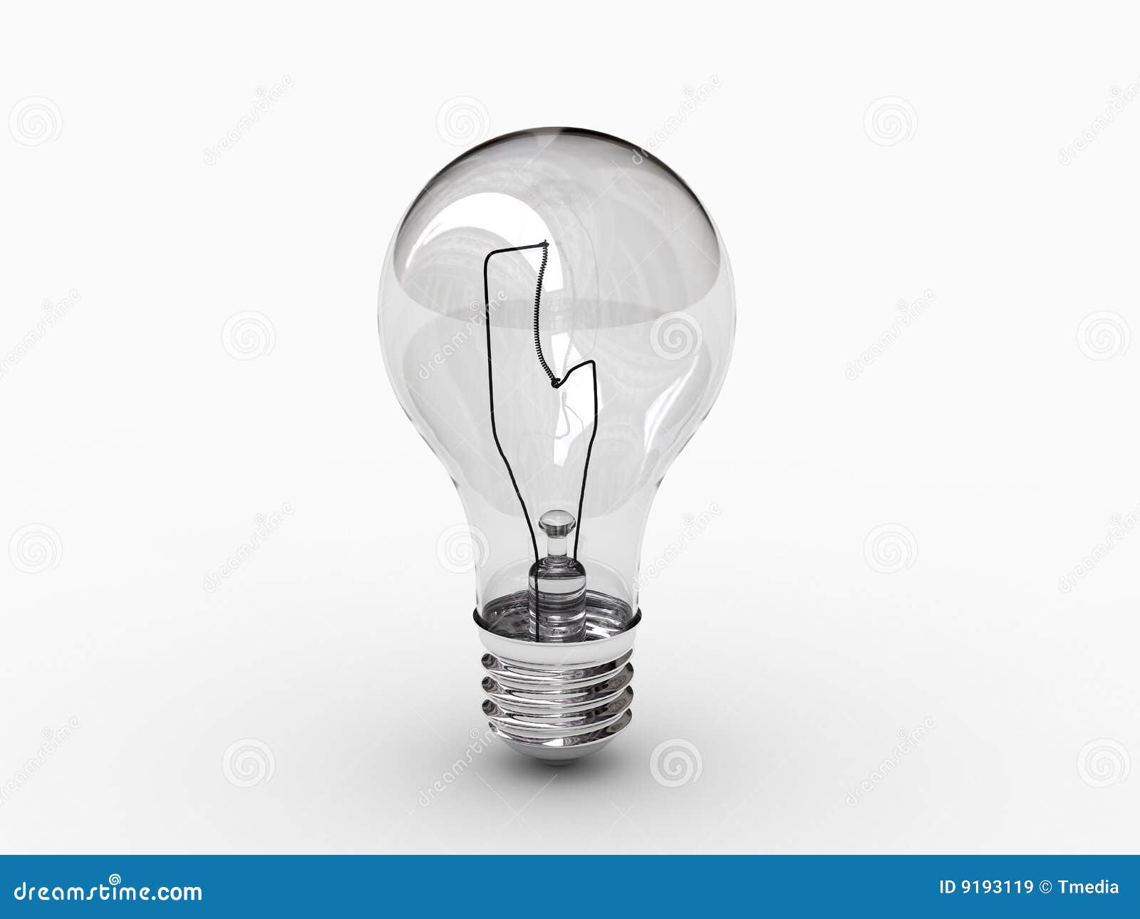 Transparent Light Bulb with Tungsten Stock Illustration - Illustration ...