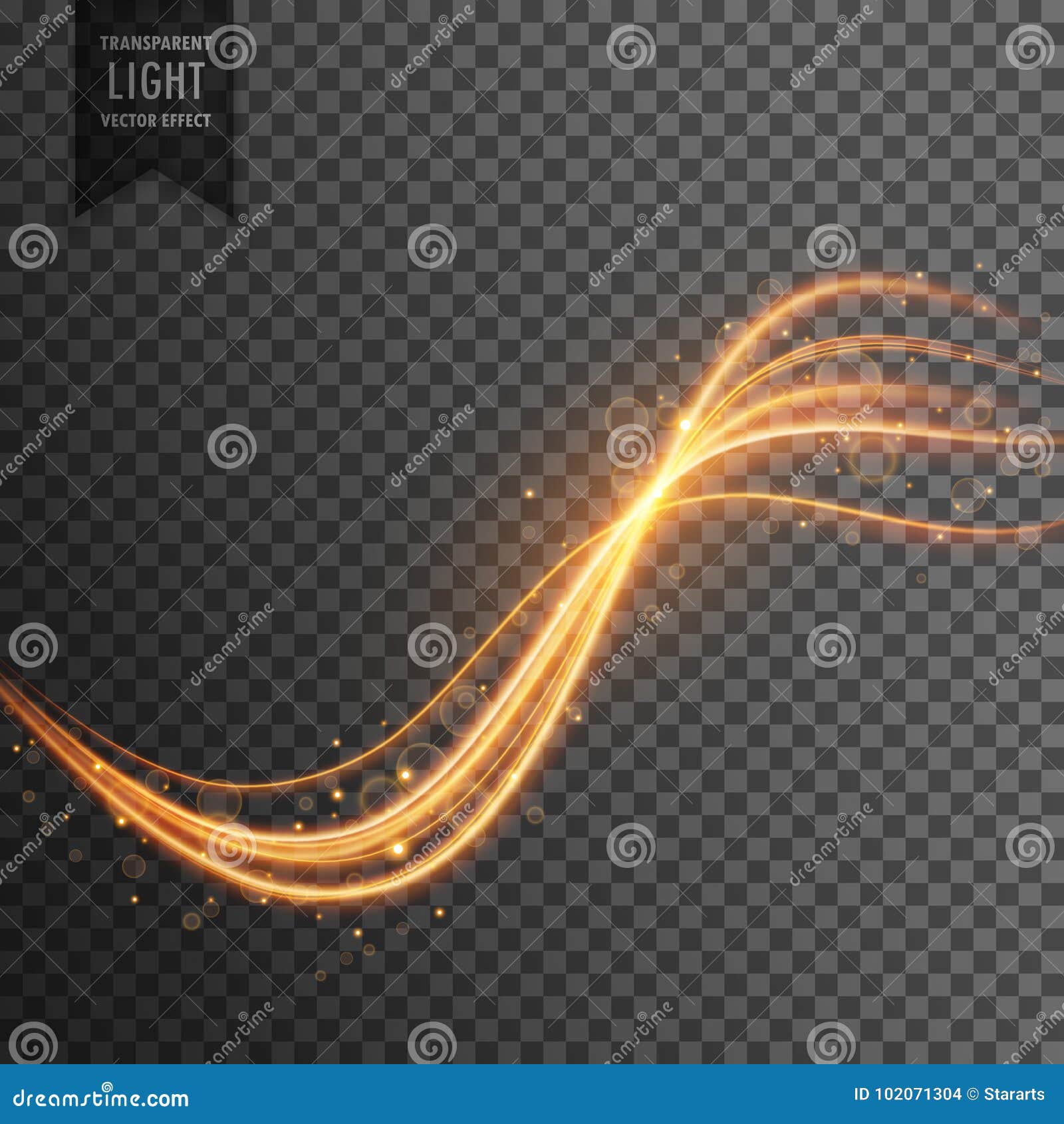 Transparent Light Effect with Trails and Sparkles Stock Vector ...