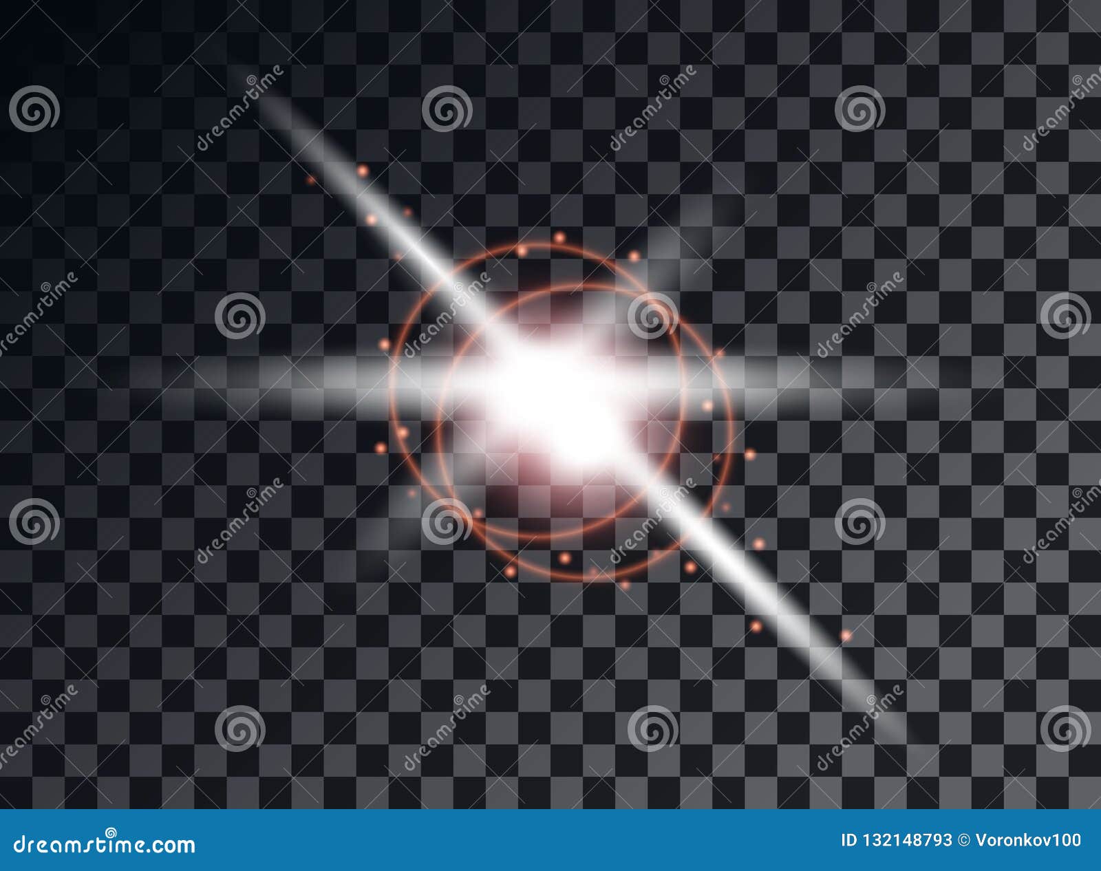 Glaring Sun In The Sky. Vector Illustration Decorative Background ...