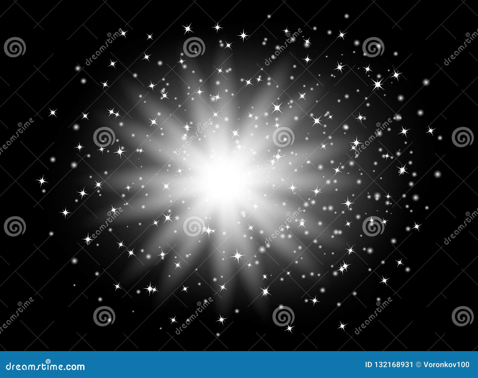 Transparent Light Elements on an Isolated Background. Bright Reflection ...