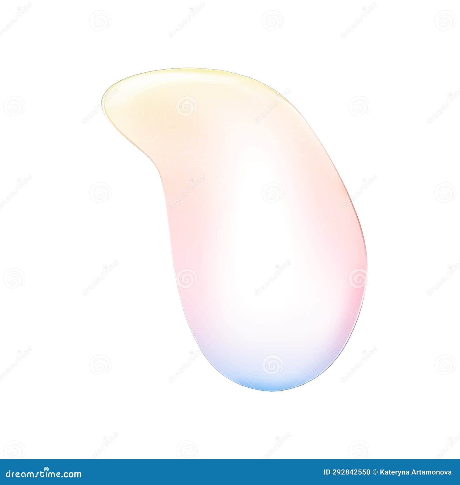 Transparent Liquid Blob. Isolated on White Background Stock ...