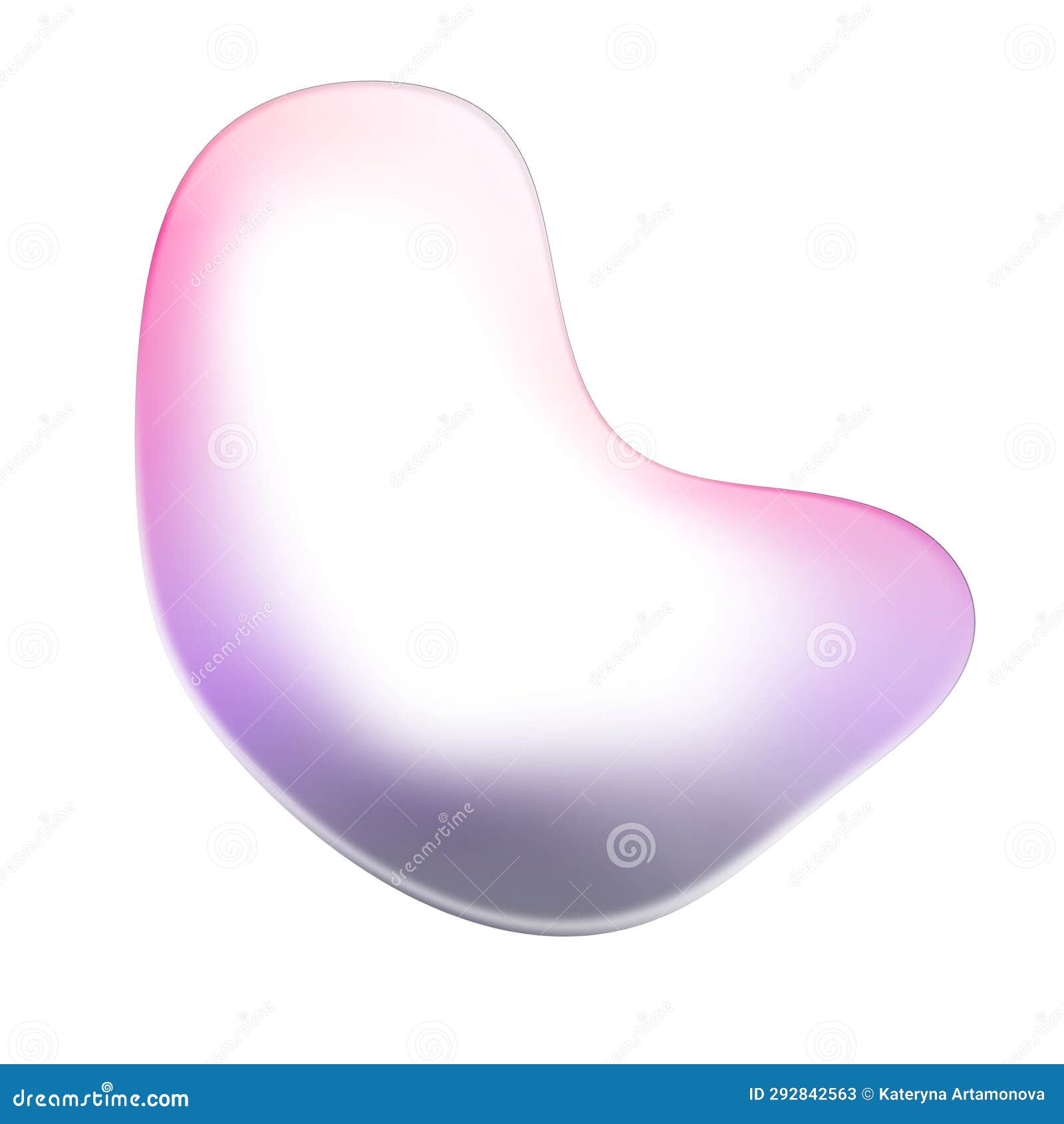 Transparent Liquid Blob. Isolated on White Background Stock ...