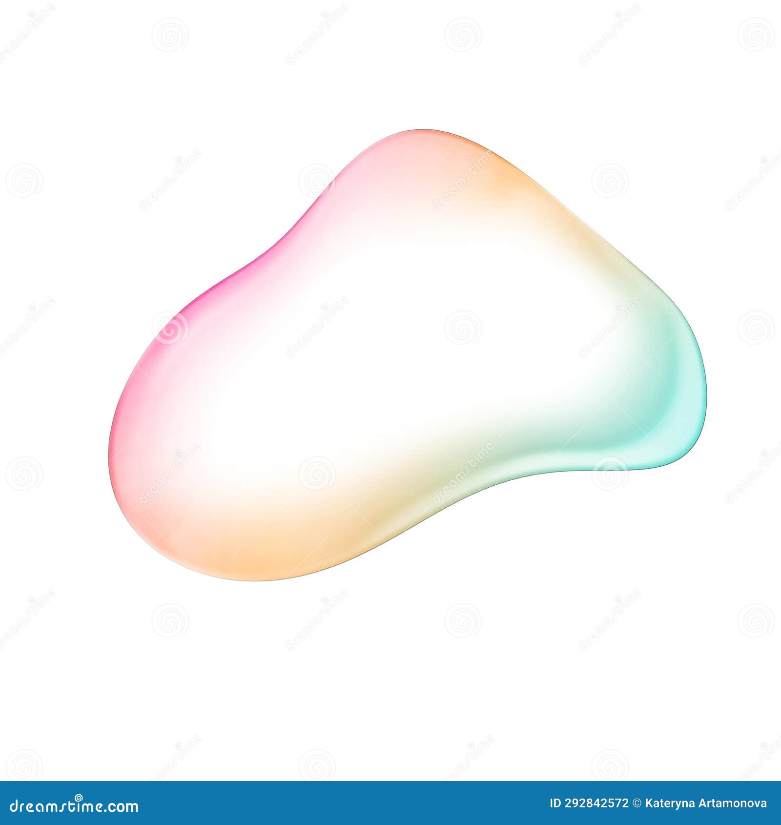 Transparent Liquid Blob. Isolated on White Background Stock ...