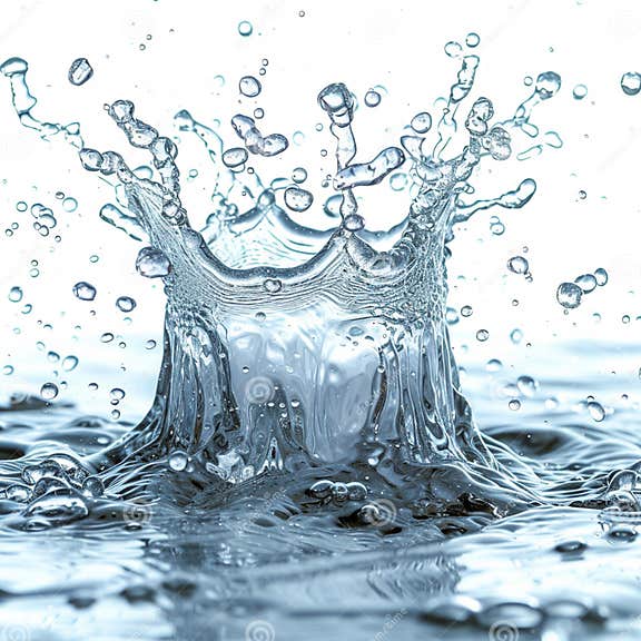 Transparent Liquid Splash on White Background Stock Illustration ...