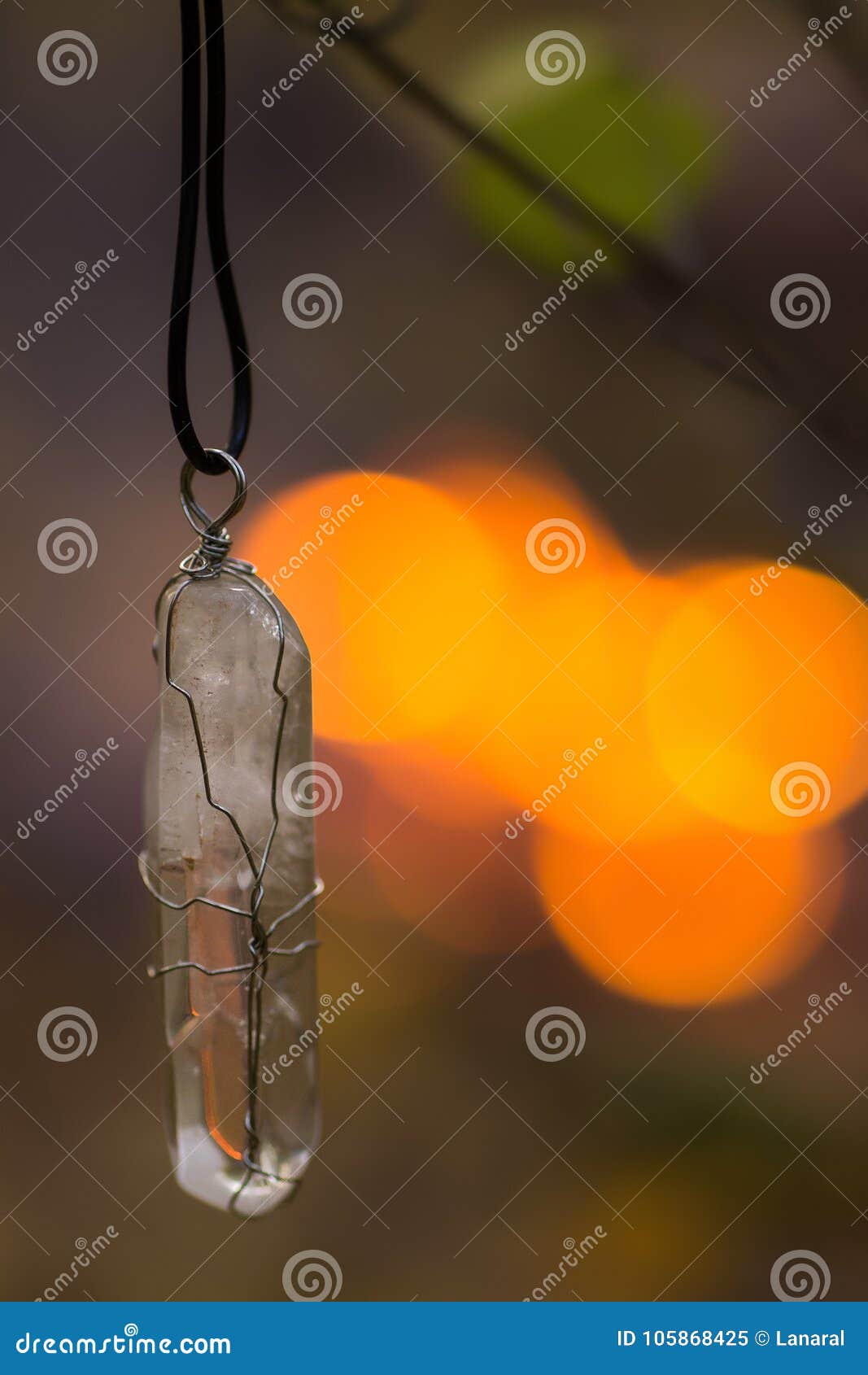 Transparent Magical Rock Crystal on Pendant Stock Image - Image of ...