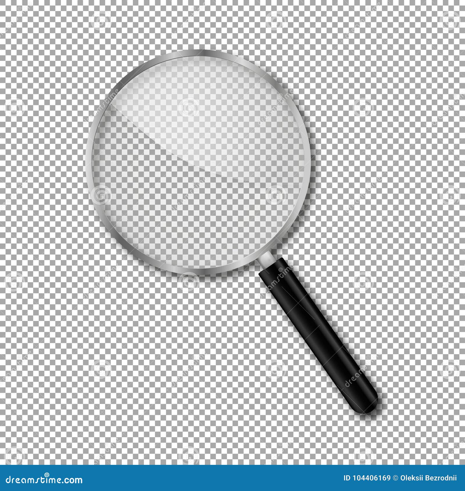 Magnifier. Realistic Vector Illustration Of A Transparent Background ...