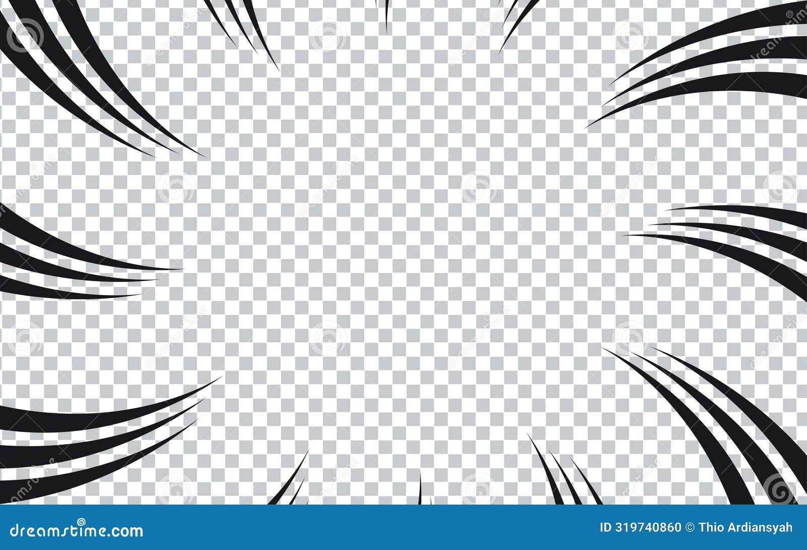 Transparent Manga Background. Comic Explosion, Motion Speed Vector ...
