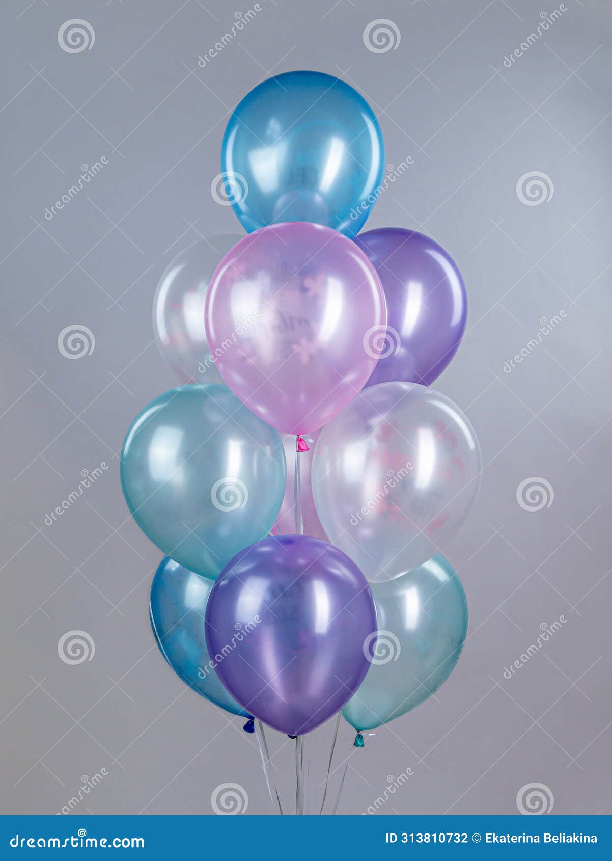 Transparent Metallic Helium Balloon Fountain Stock Photo - Image of ...