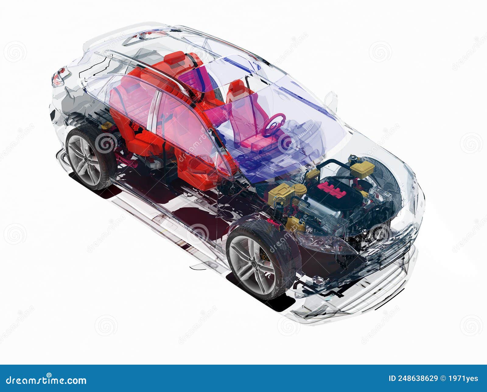 Transparent model cars stock illustration. Illustration of invention ...