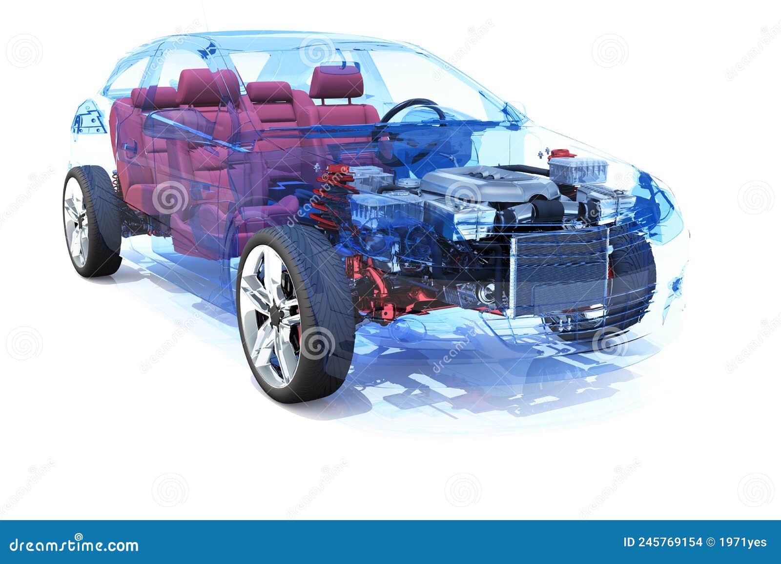 Transparent model cars stock illustration. Illustration of invention ...
