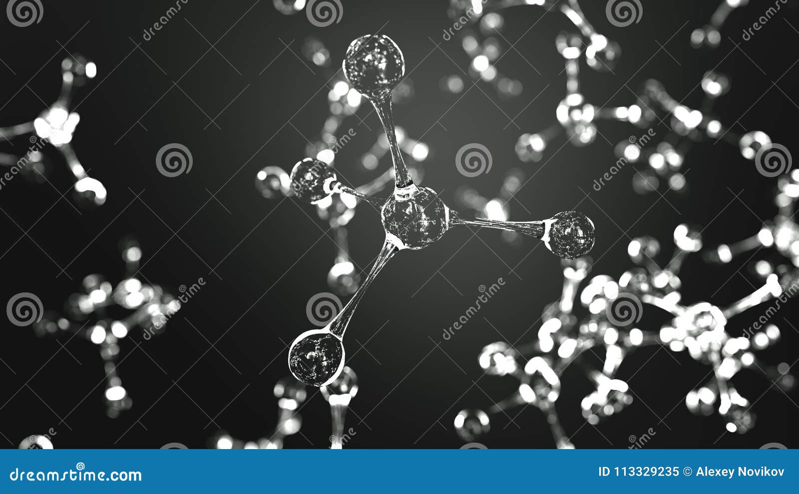 Transparent Molecule Models. 3D Rendering Stock Illustration ...