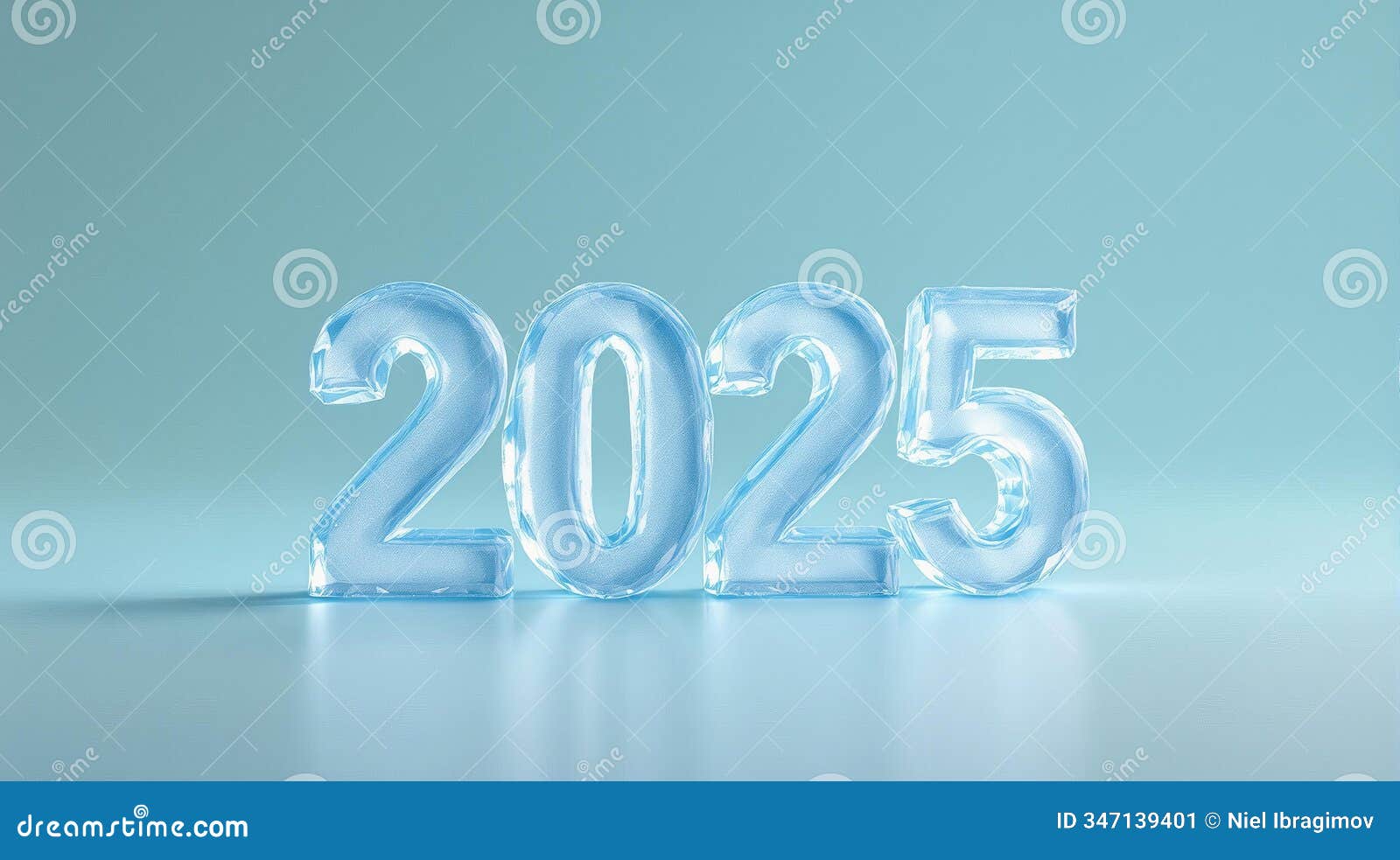 Transparent 2025 Numbers on Light Blue Background Symbolizing Future ...