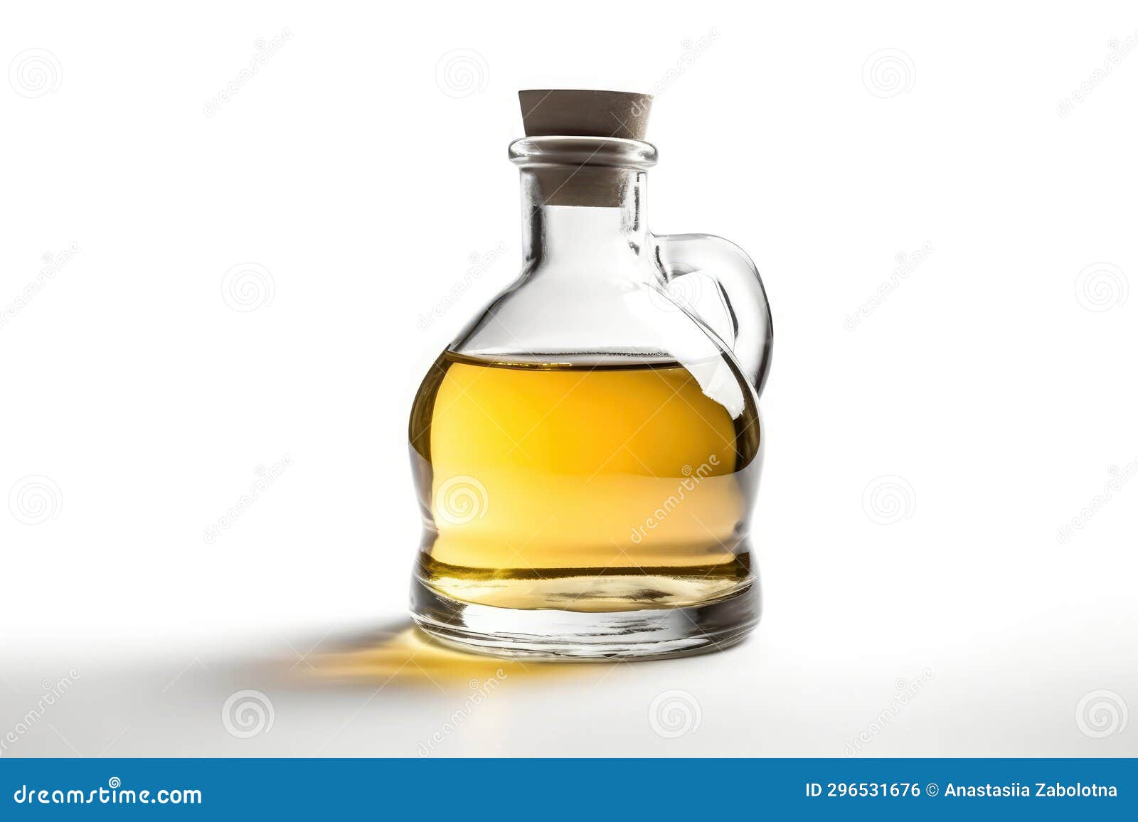 Transparent Oil Bottle on White Background. Generative AI Stock ...