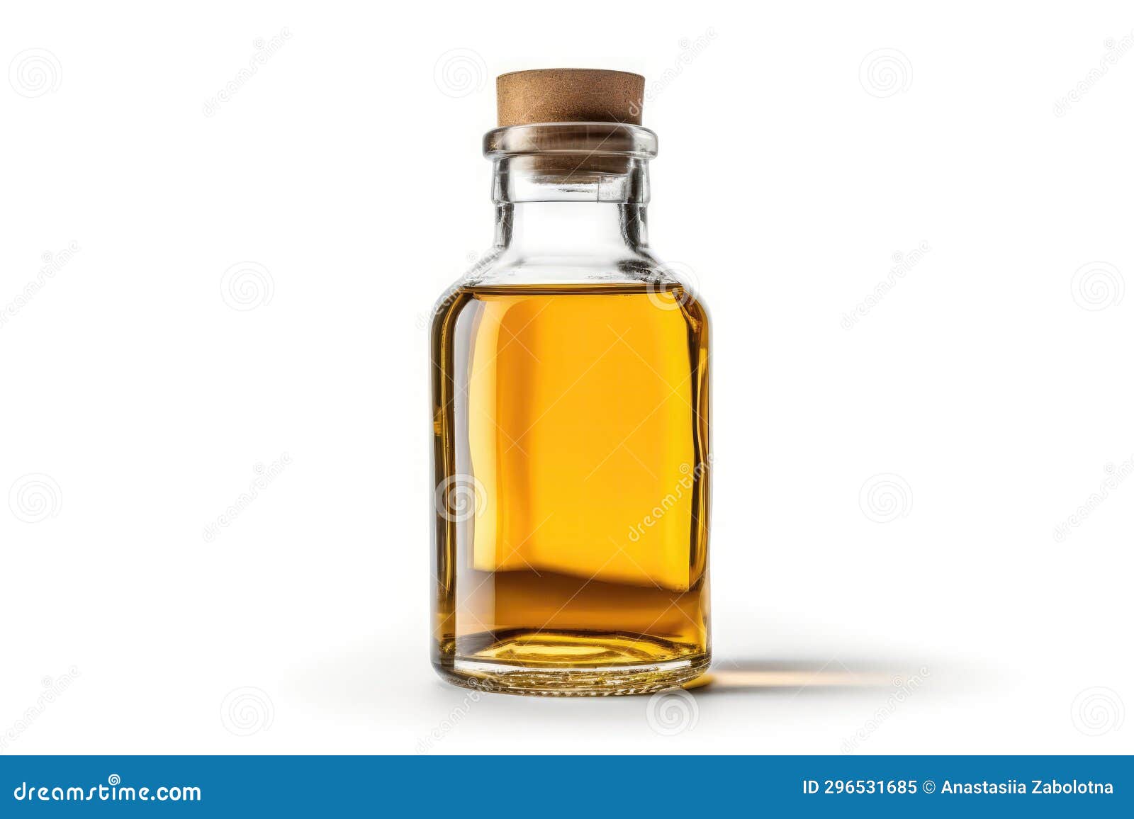 Transparent Oil Bottle on White Background. Generative AI Stock ...