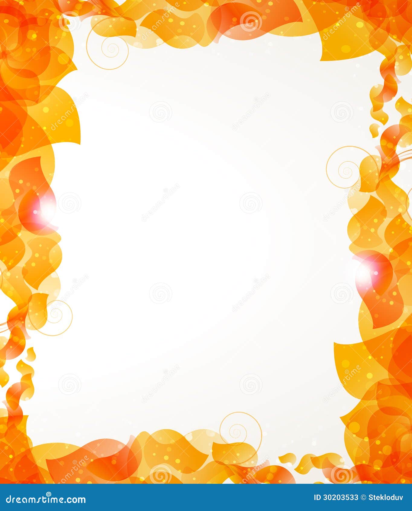 Orange petals frame stock vector. Illustration of blossom - 30203533