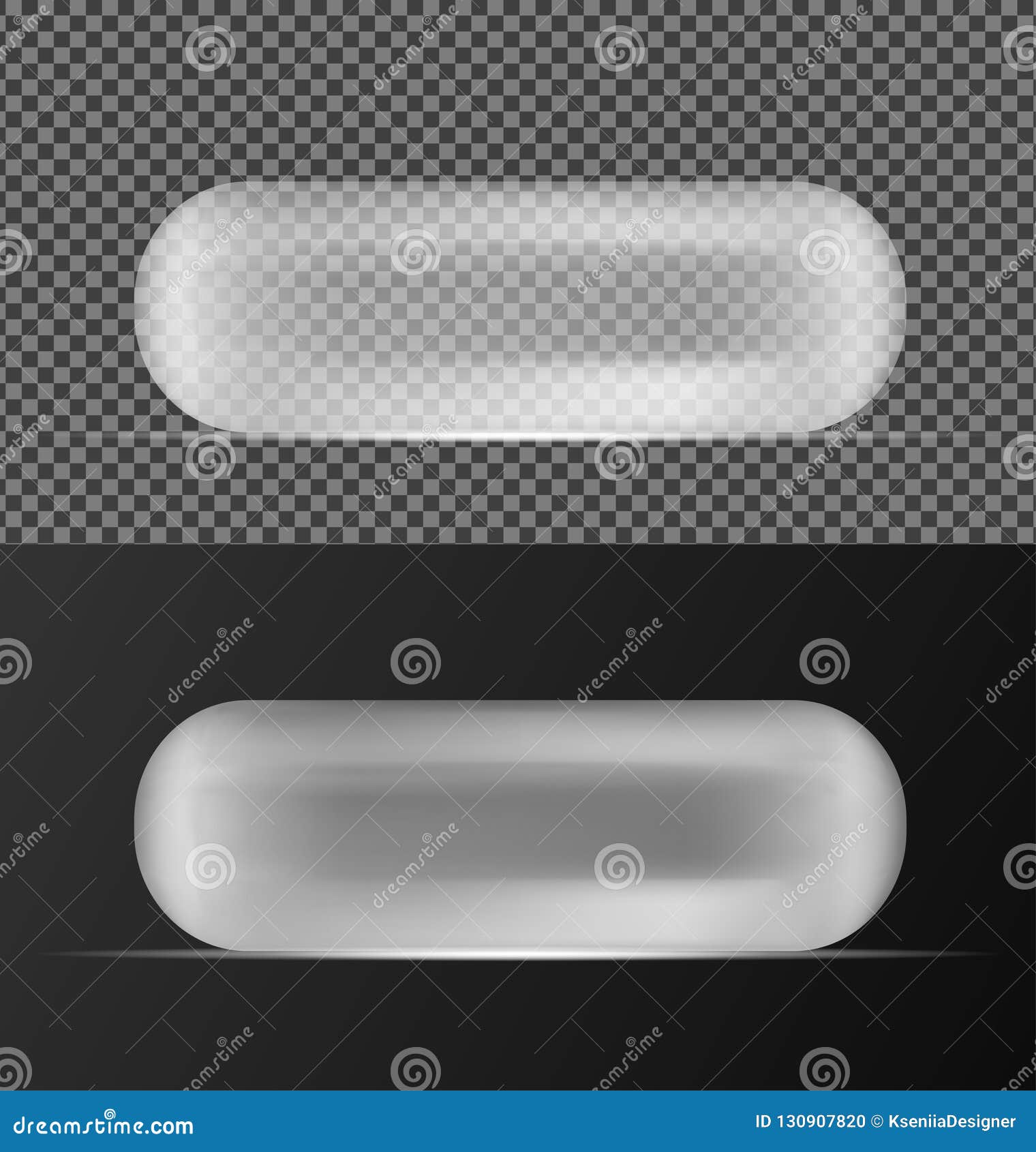 Transparent Oval Plastic Capsule Stock Vector - Illustration of ...