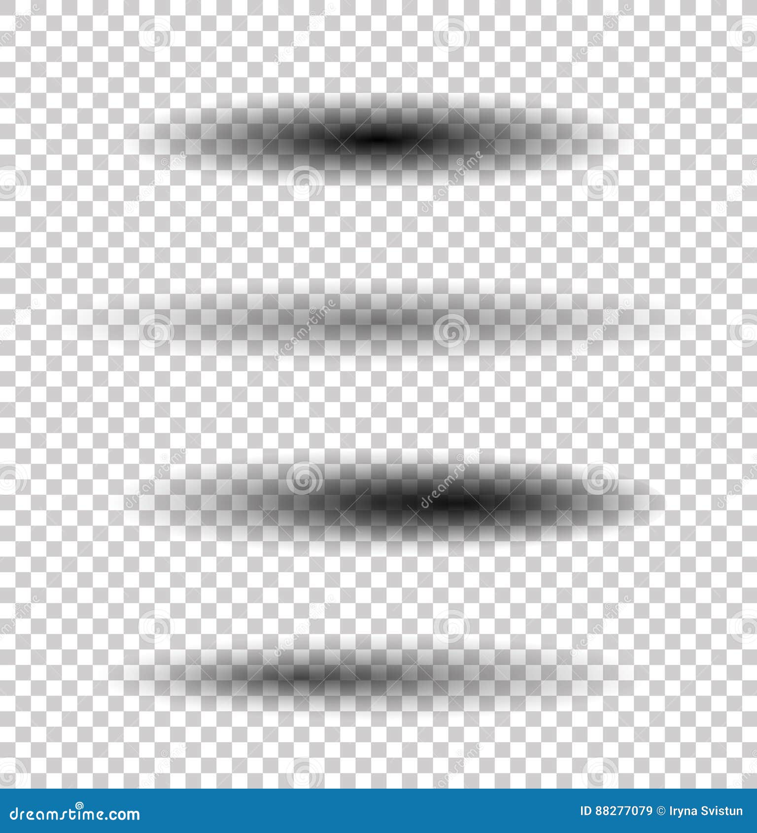 Oval Shadow Set On Transparent Background Cartoon Vector ...