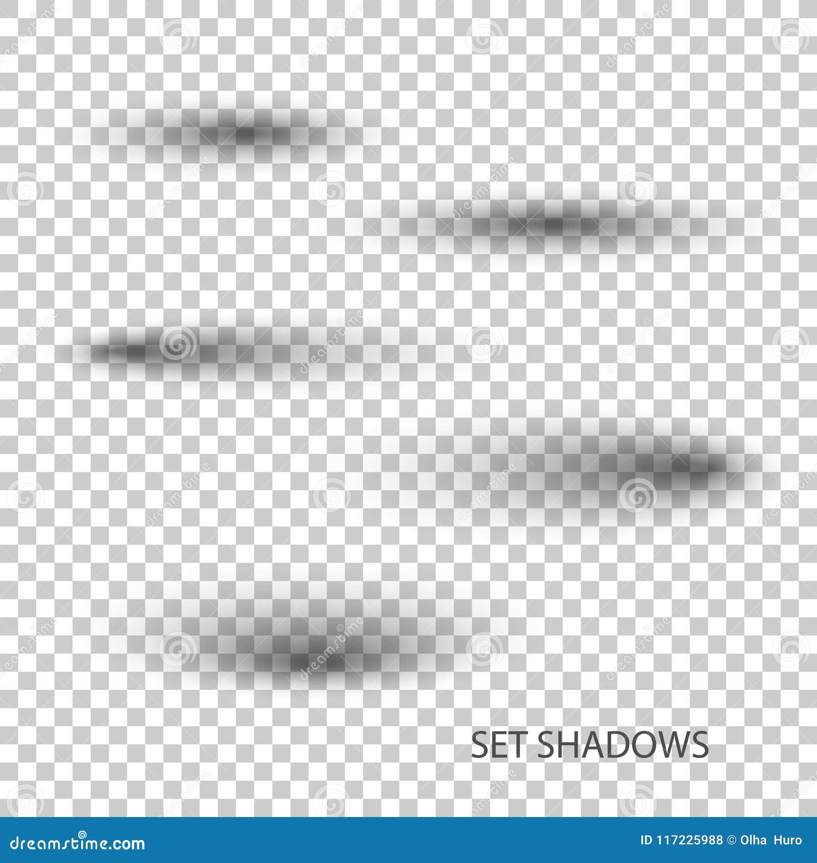 Transparent Oval Shadow with Soft Edges Isolated on Checkered ...