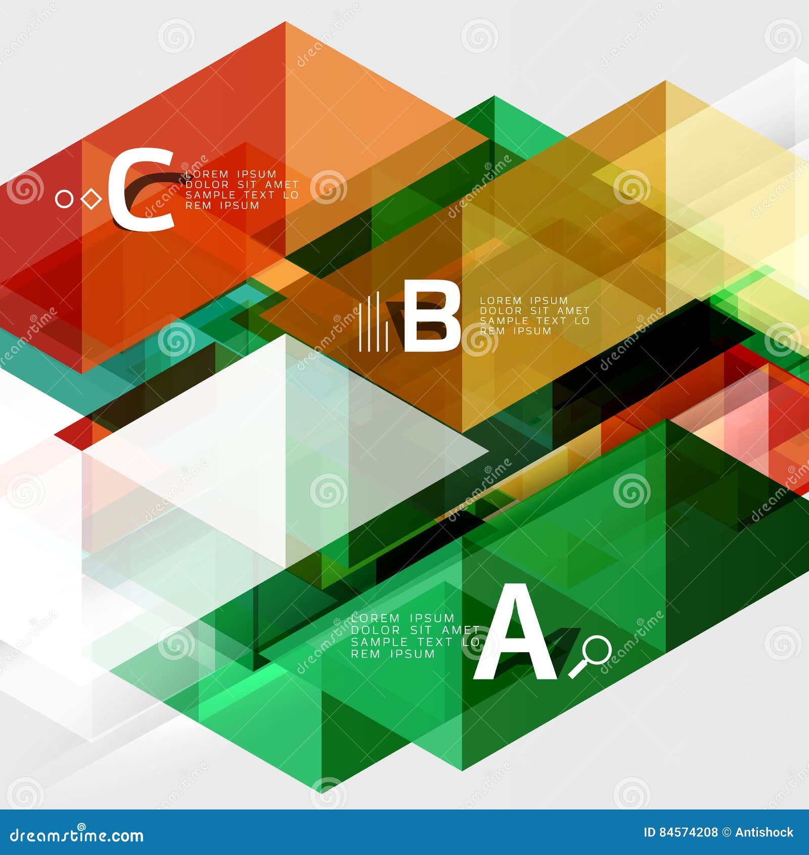 Transparent Overlapping Triangles Stock Vector - Illustration of ...