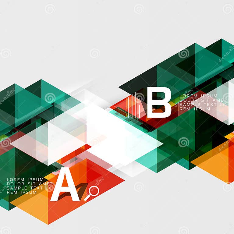 Transparent Overlapping Triangles Stock Vector - Illustration of color ...