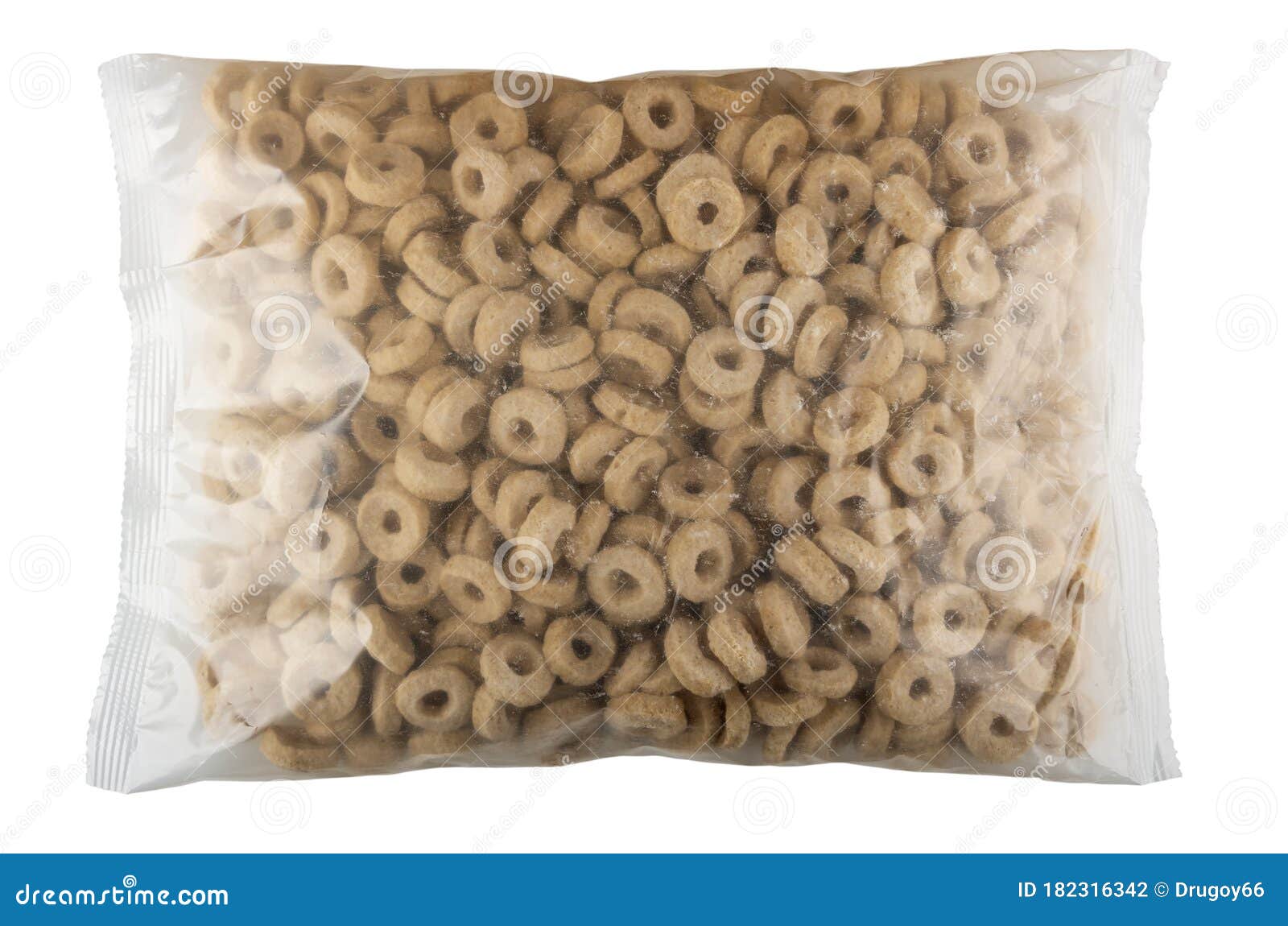 Transparent Pack with Corn Rings Isolated on White Stock Photo - Image ...