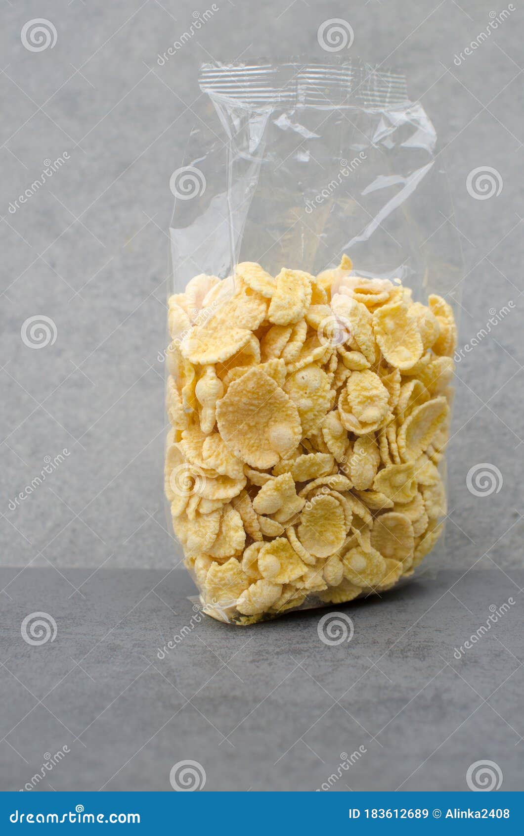 Transparent Packaging with Cornflakes Stock Image - Image of delicious ...