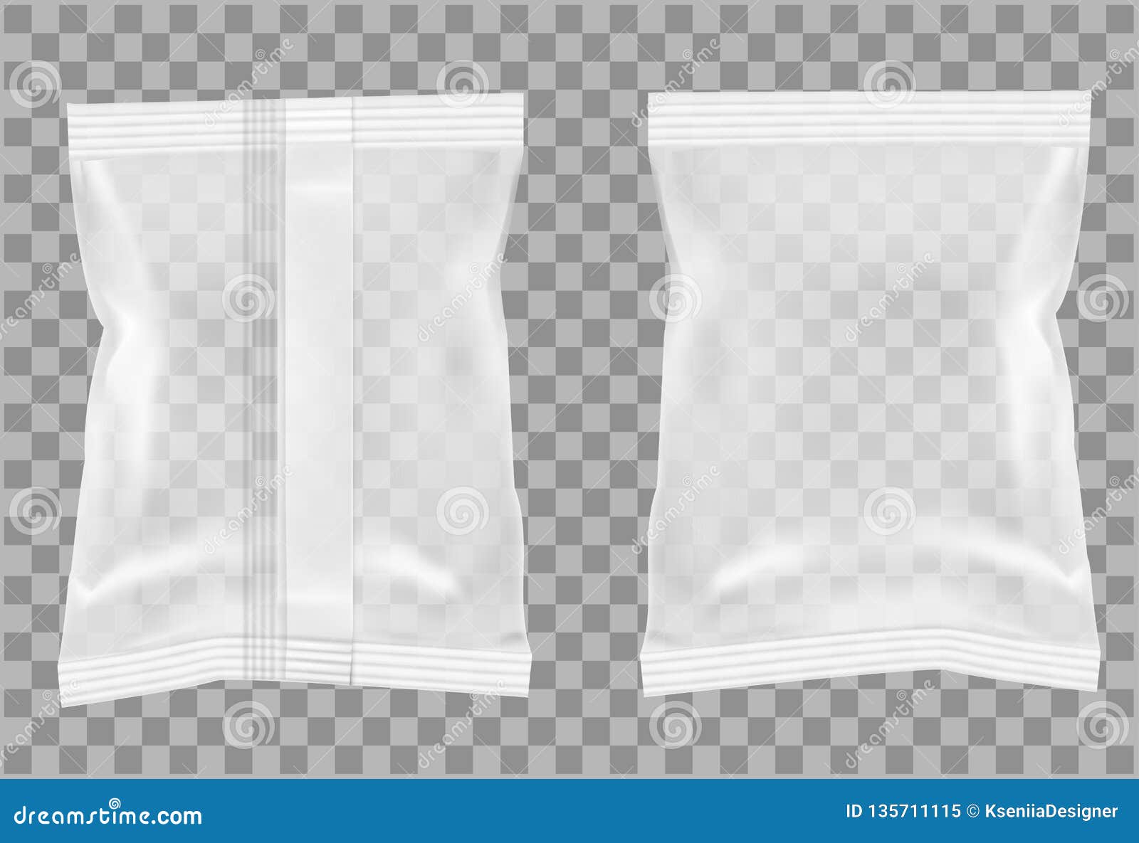 Transparent Packaging for Snacks, Food, Chips, Sugar and Spices Stock ...