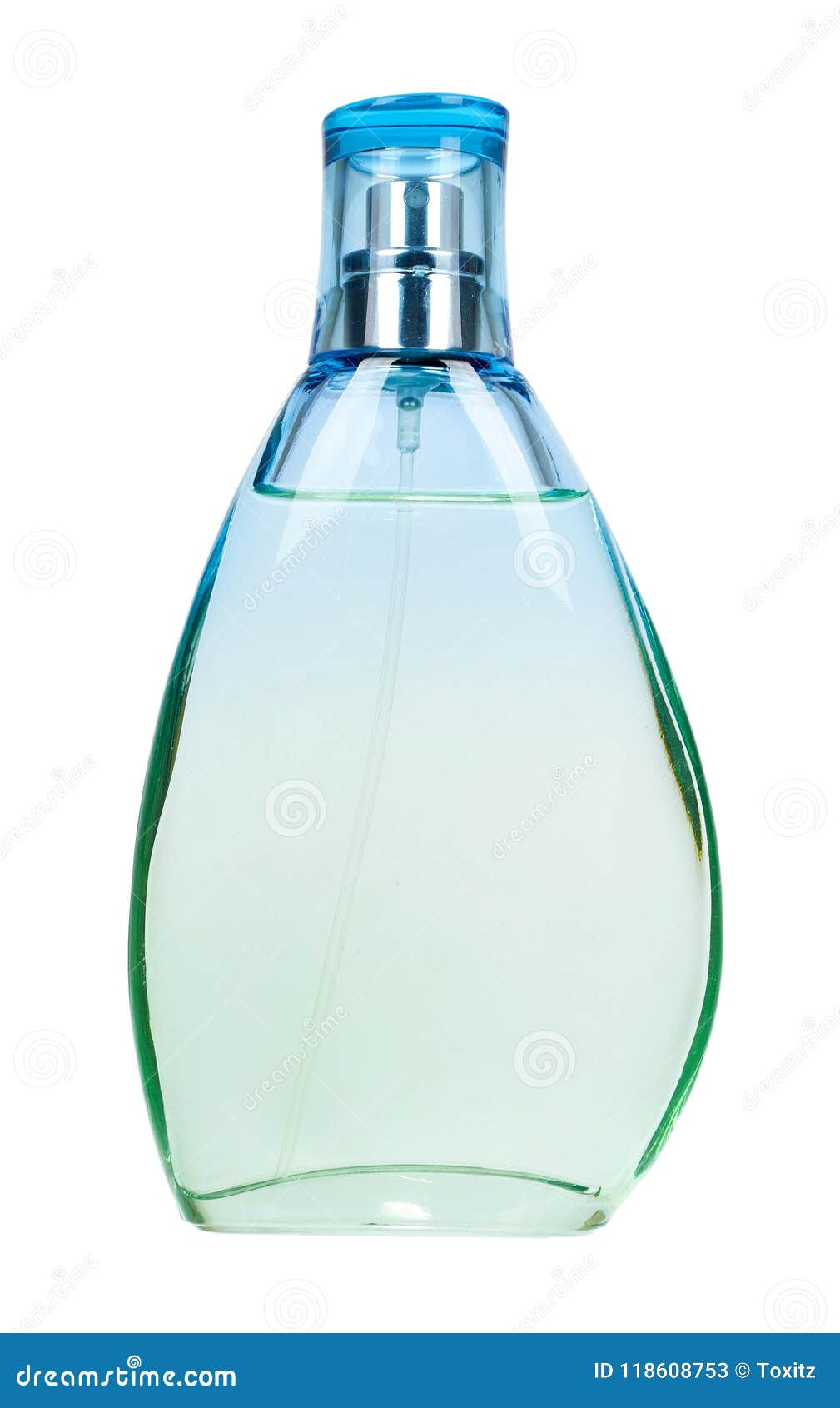 Transparent Perfume Bottle Isolated on White Background Stock Image ...