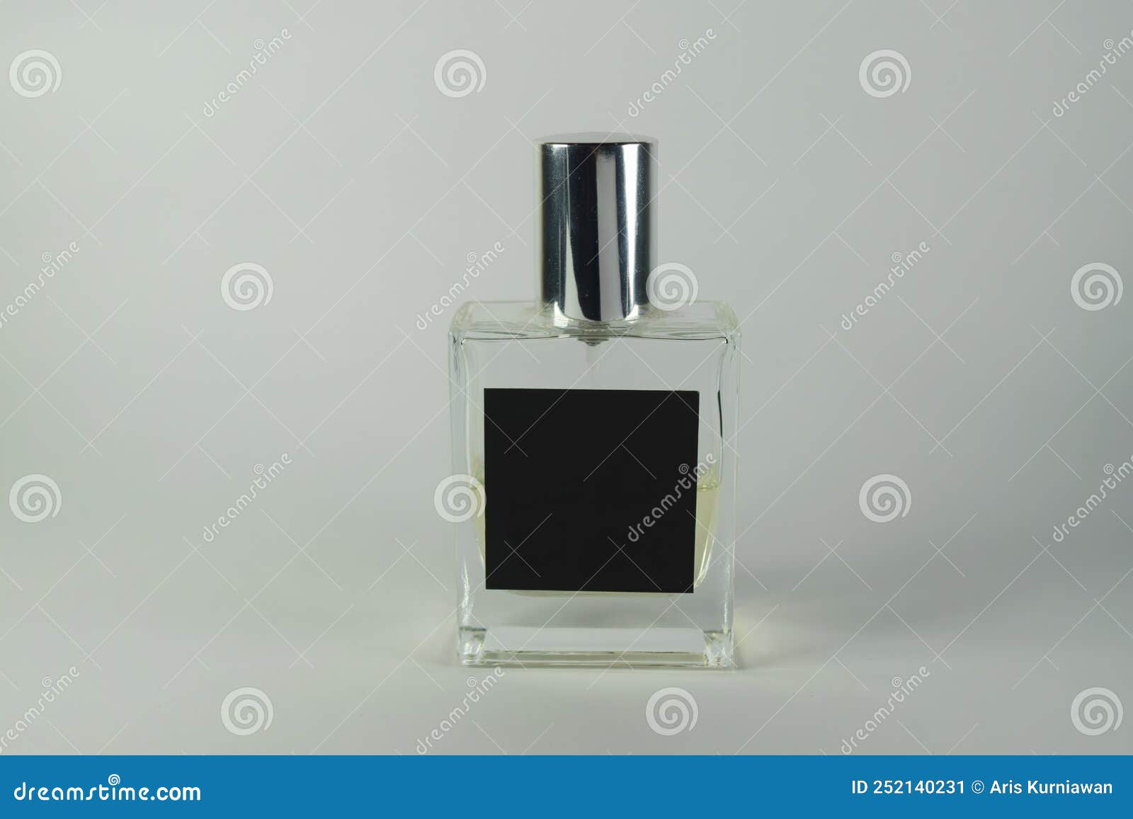 Transparent Perfume Bottle with Rectangular Shape and Tube Cap Stock ...