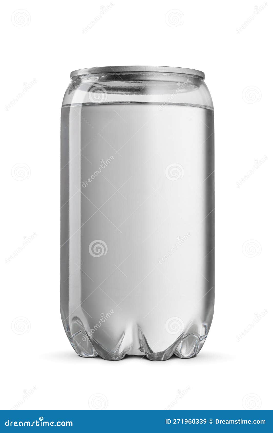 Transparent PET Can with Clear Drink Isolated on White Stock Image ...