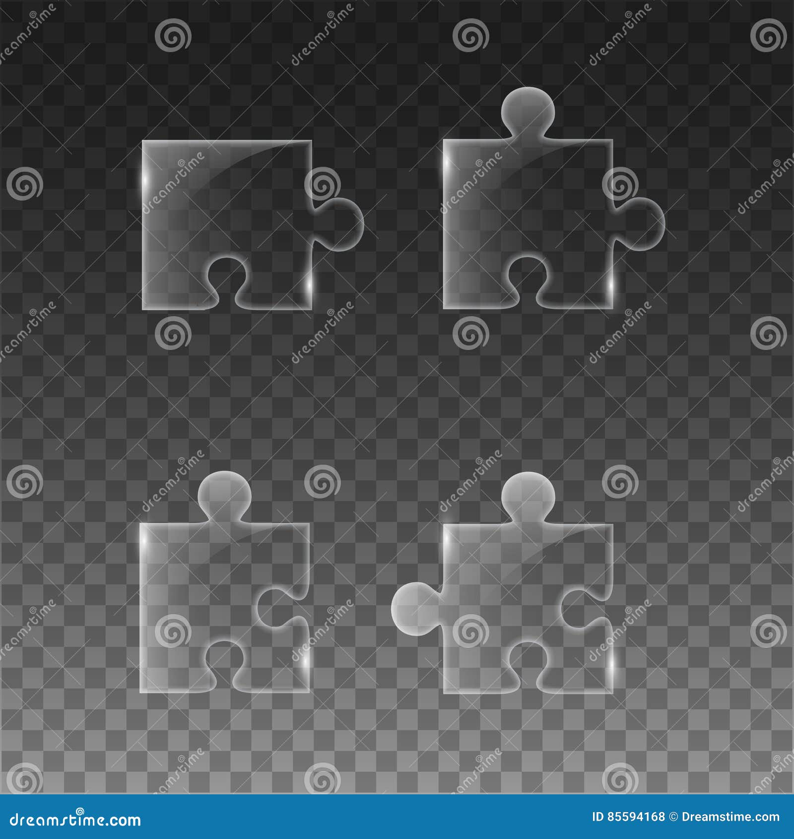 Transparent Piece the Puzzle Stock Vector - Illustration of black ...
