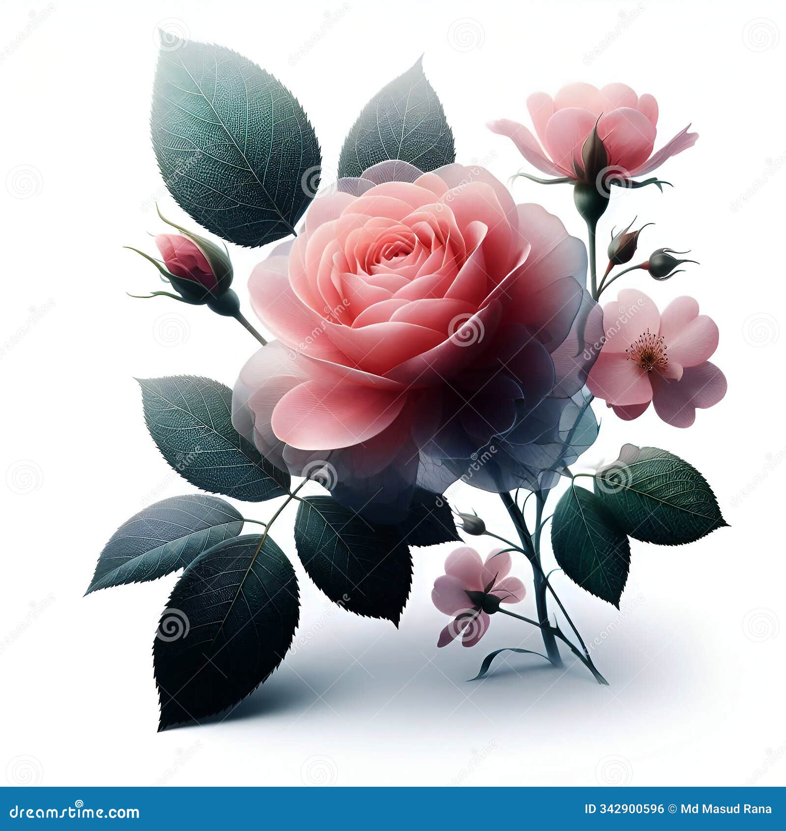 Transparent Pink Rose Flower Stock Photo - Image of fragility, plant ...