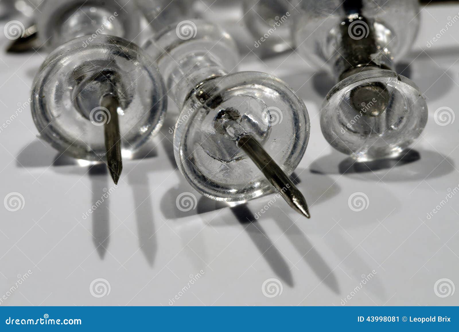 Transparent Pins for Sticking Materials Stock Image - Image of sticking ...