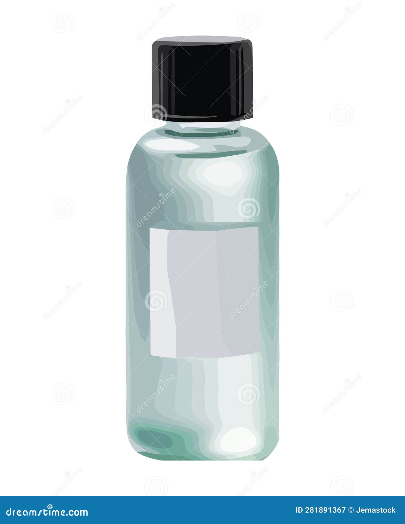 Transparent Plastic Container Holds Water Stock Vector - Illustration ...