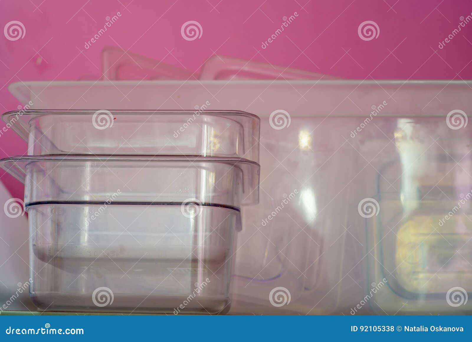 Transparent Plastic Containers Stock Photo - Image of multicolored ...