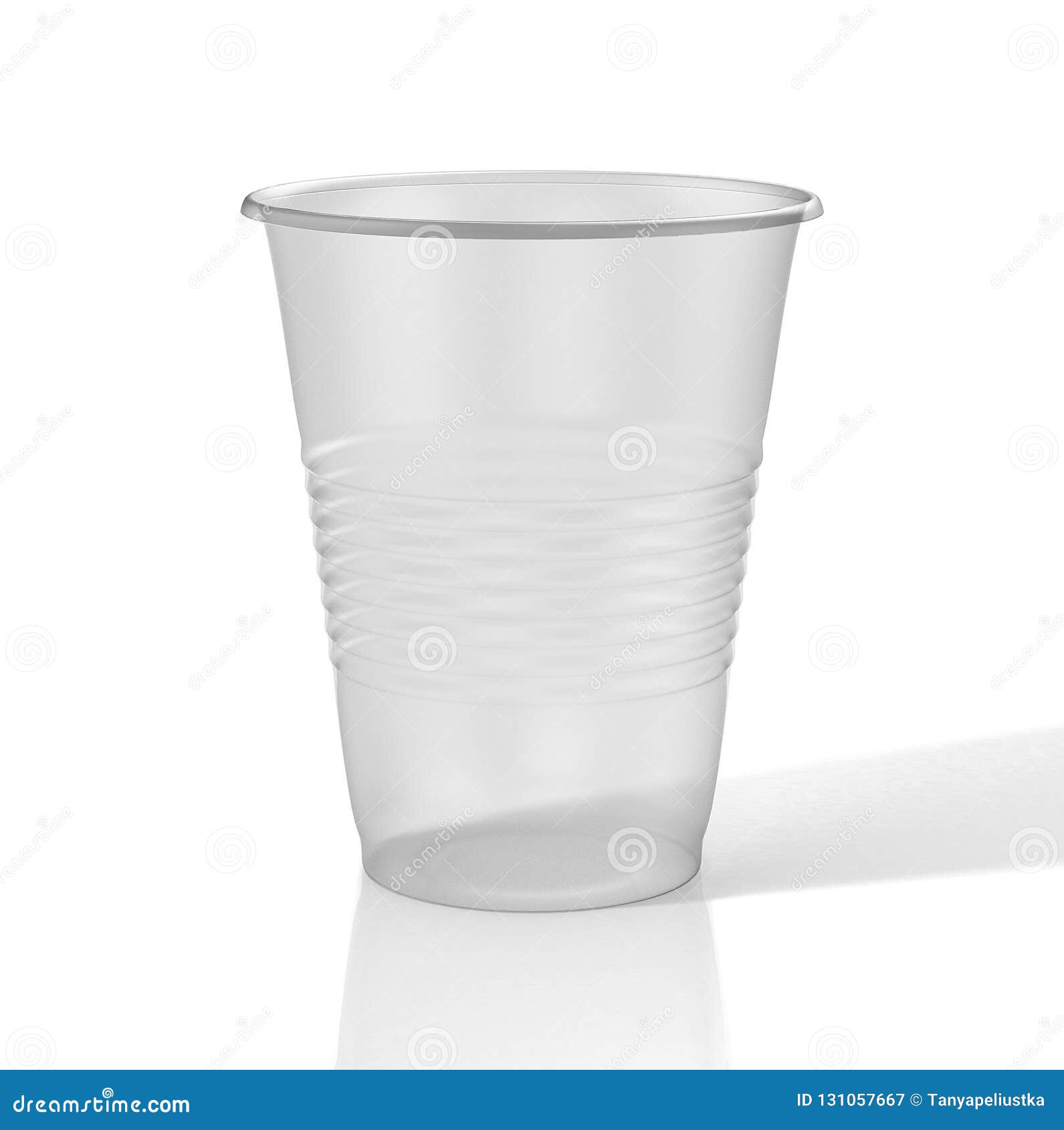 Transparent plastic cup. stock illustration. Illustration of mock ...