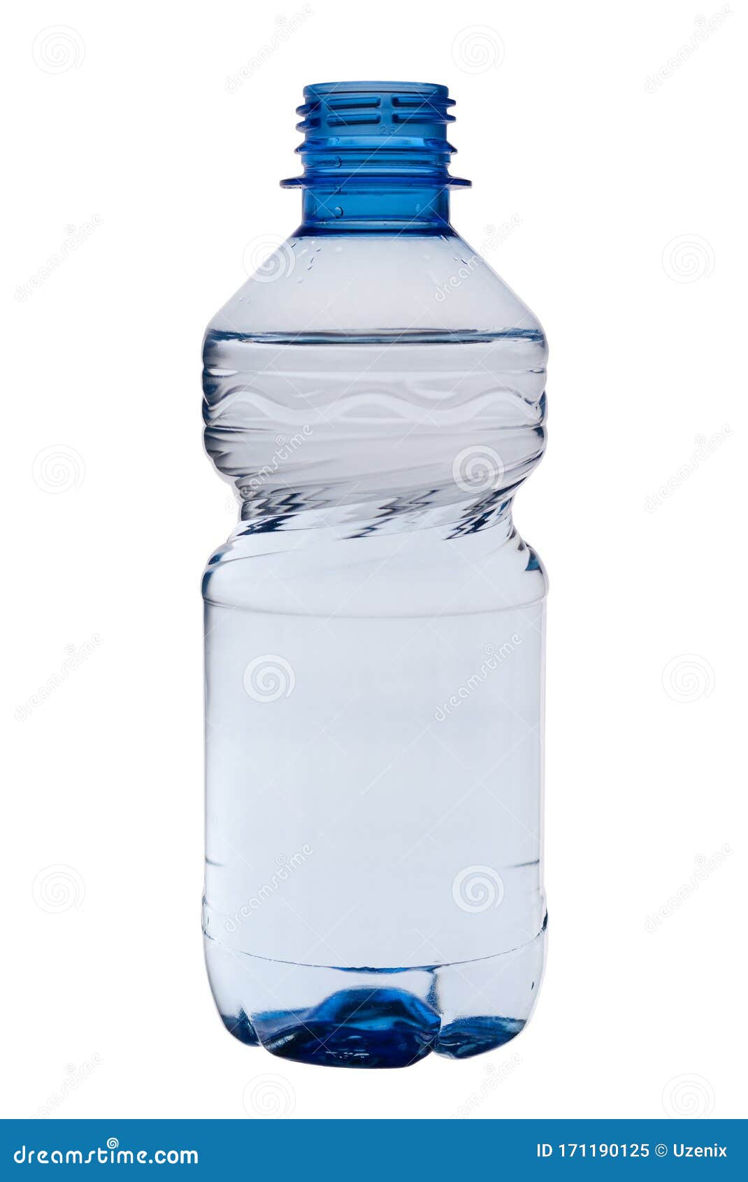 Transparent Plastic Drinking Water Bottle without Lid on White ...